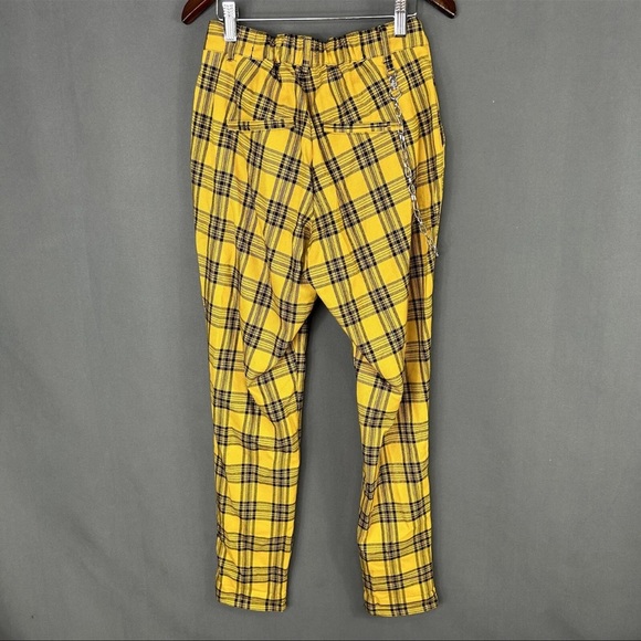 Hot Topic | Pants & Jumpsuits | Nwt Hot Topic Yellow Black Plaid Pants ...